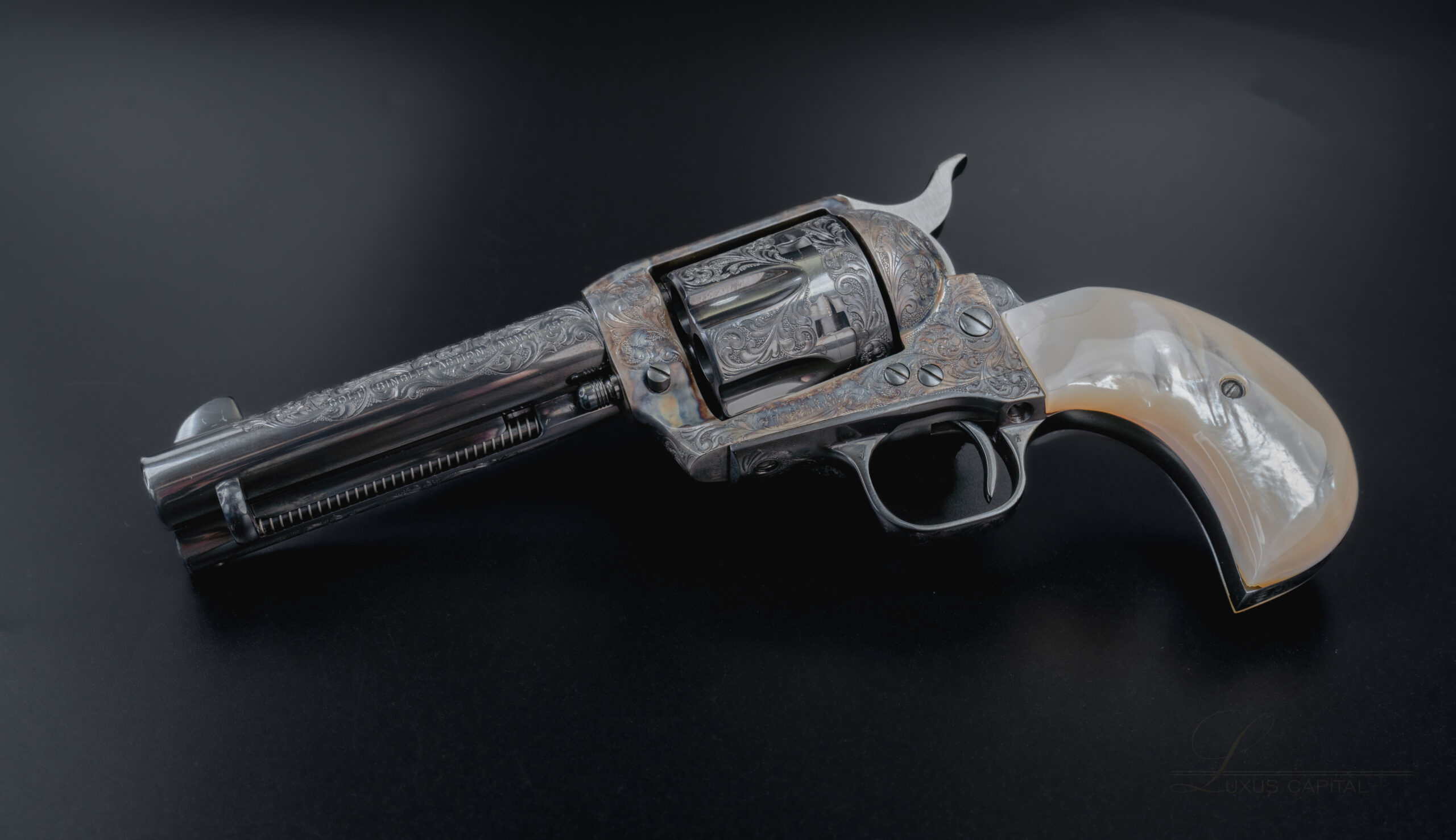 Colt SAA Birdshead: Engraved & Pearl Grip | Luxus Capital