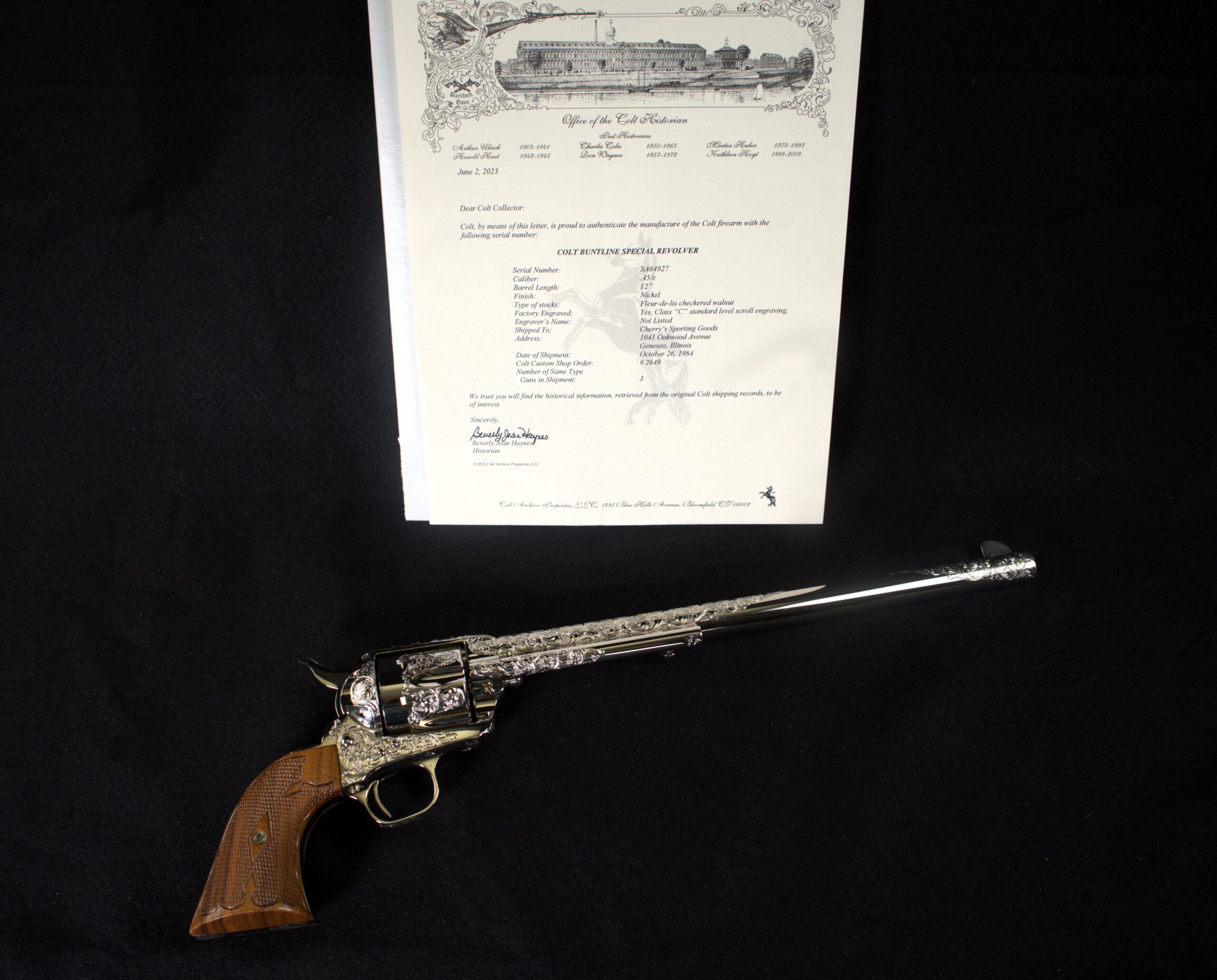 Rare Colt Buntline Engraved .45 | Luxus Capital