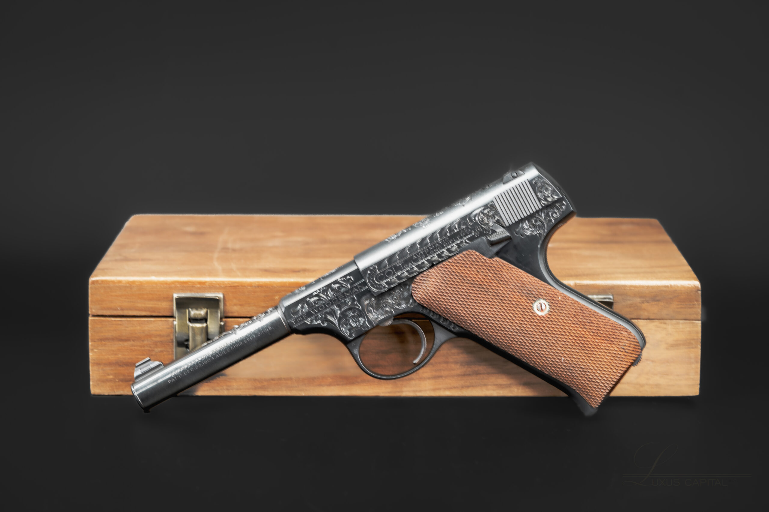 1937 Colt Woodsman Sport Engraved by Sherwood | Luxus Capital