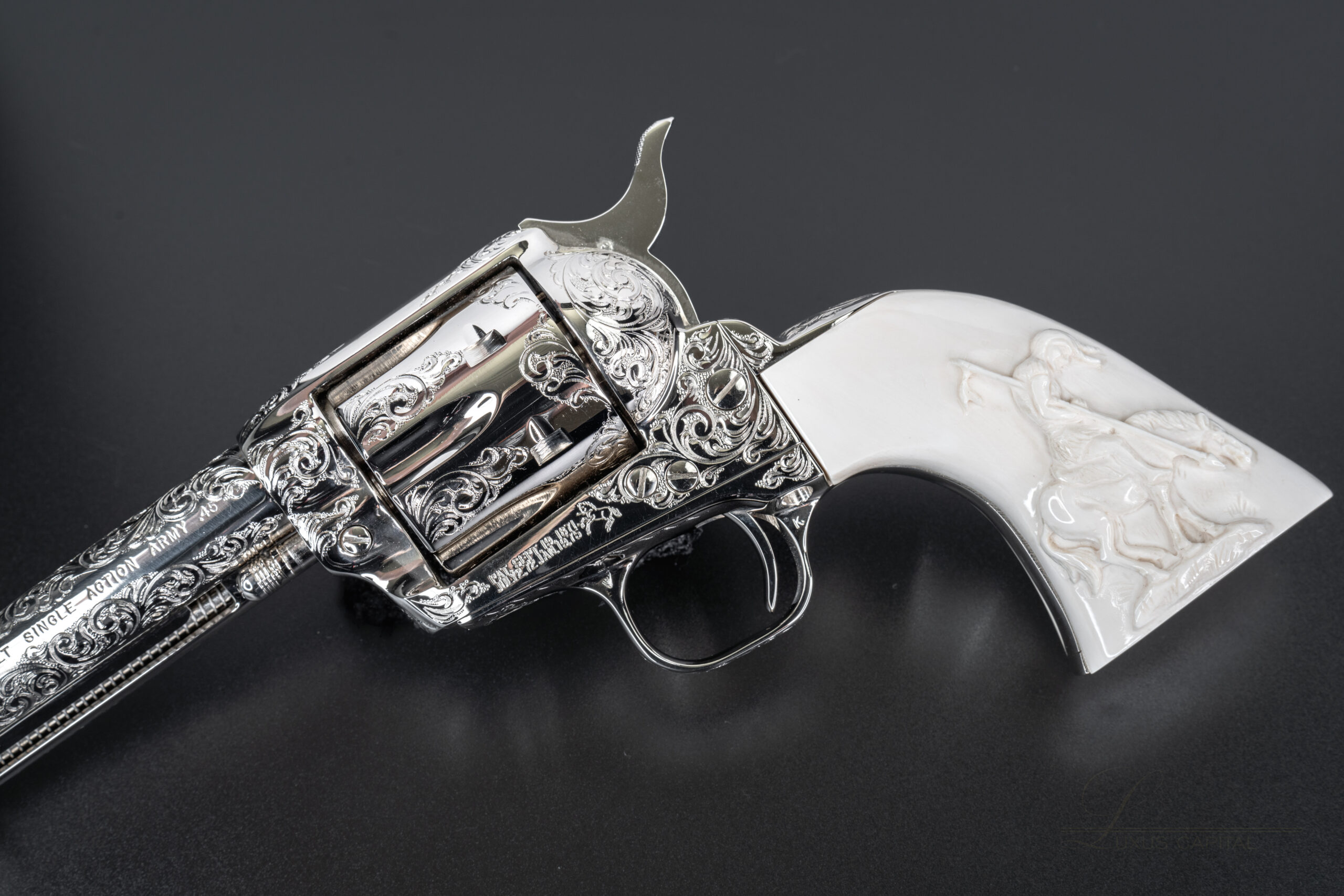 Colt SAA Engraved Nickel Revolver | Luxus Capital