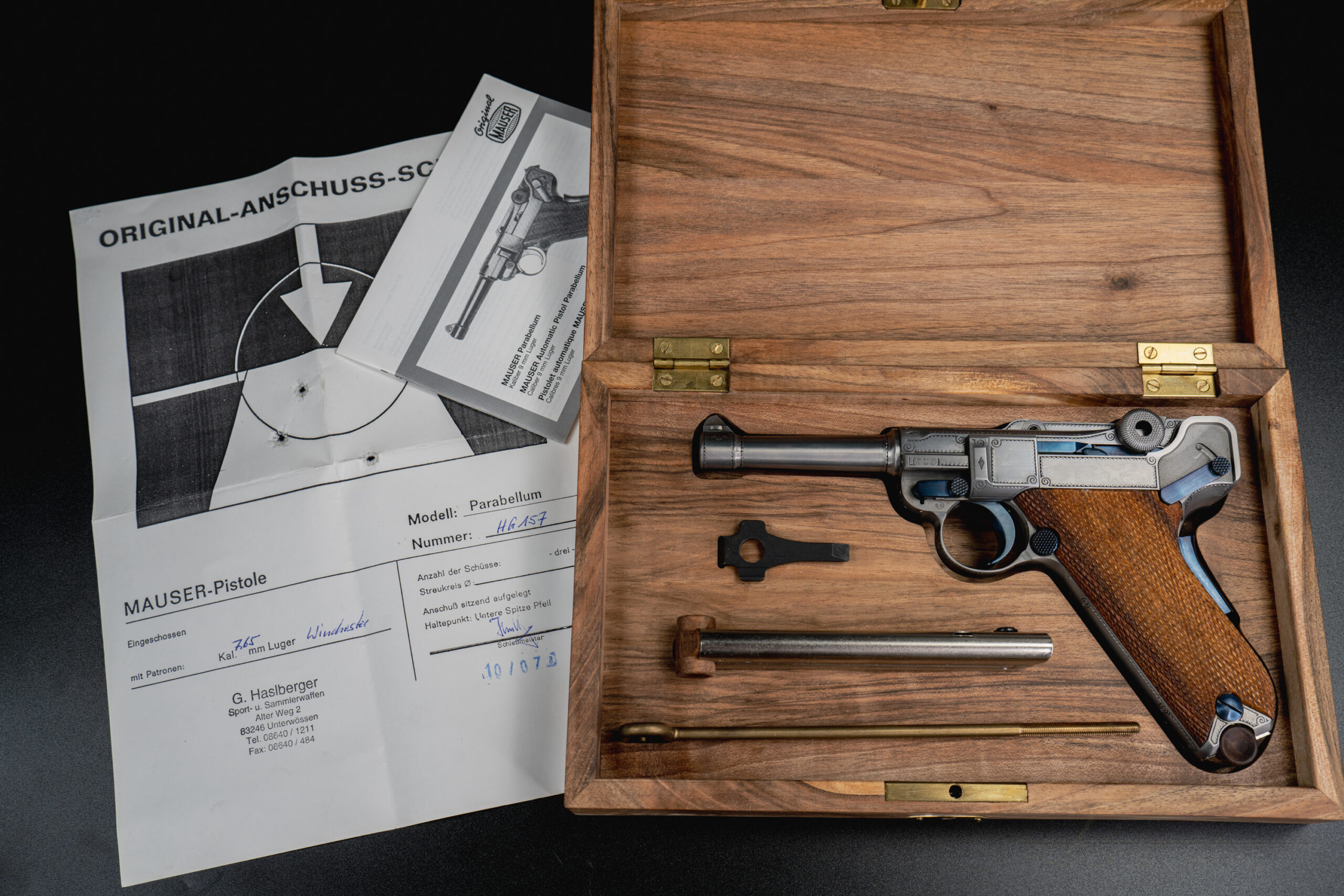 Elegant Mauser P08 Luger with Engraved Design | Luxus Capital