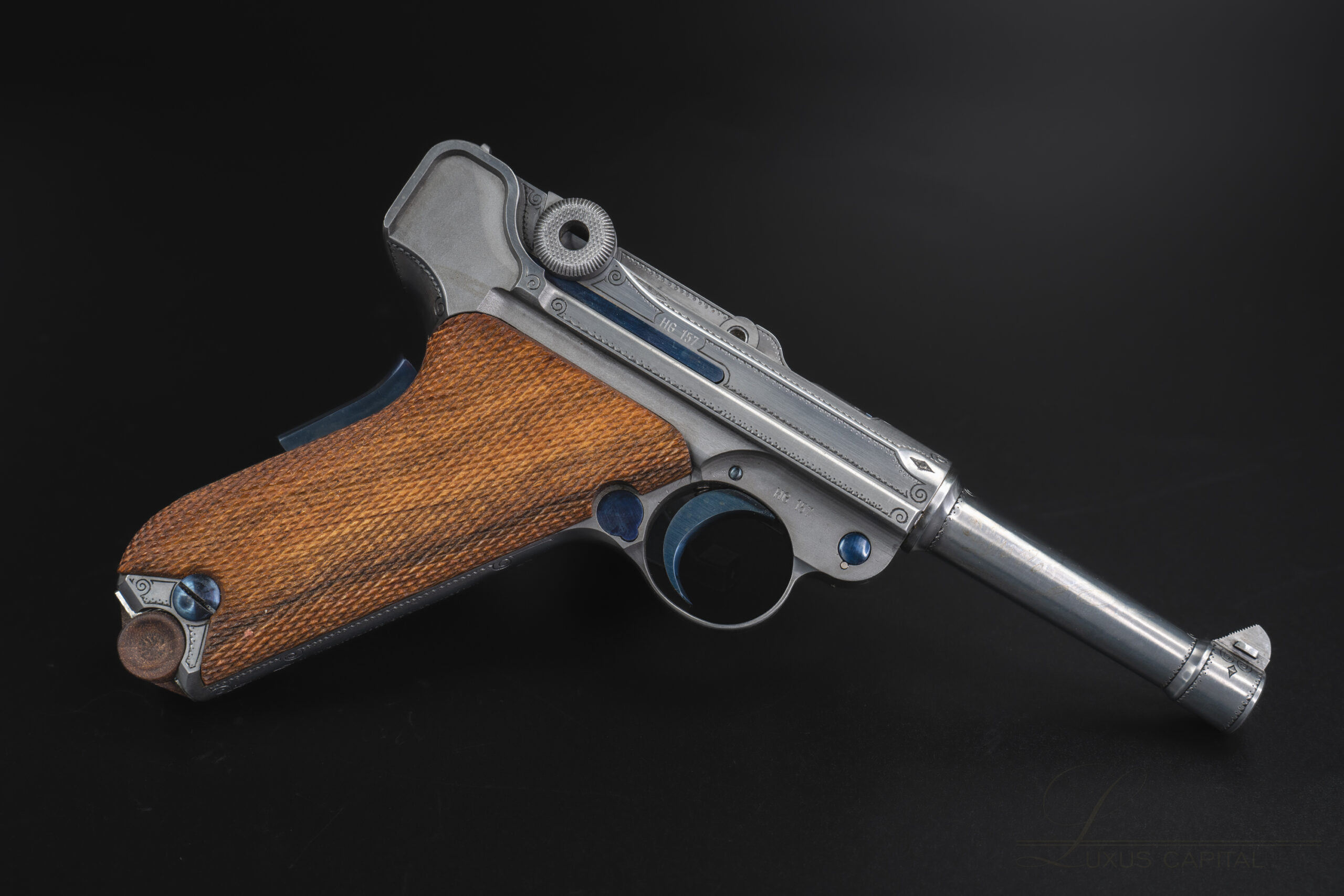 Elegant Mauser P08 Luger with Engraved Design | Luxus Capital