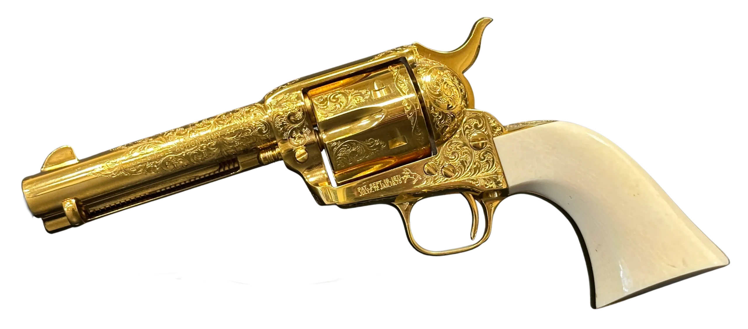Colt 3rd Gen SAA Factory Engraved & Gold Plated | For Sale