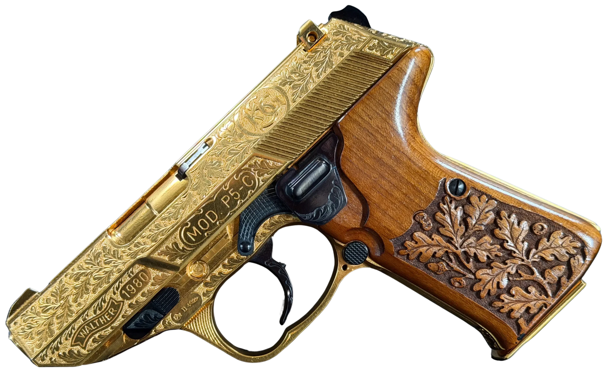 Walther P5C Engraved & Gold Plated 9mm Presentation Pistol