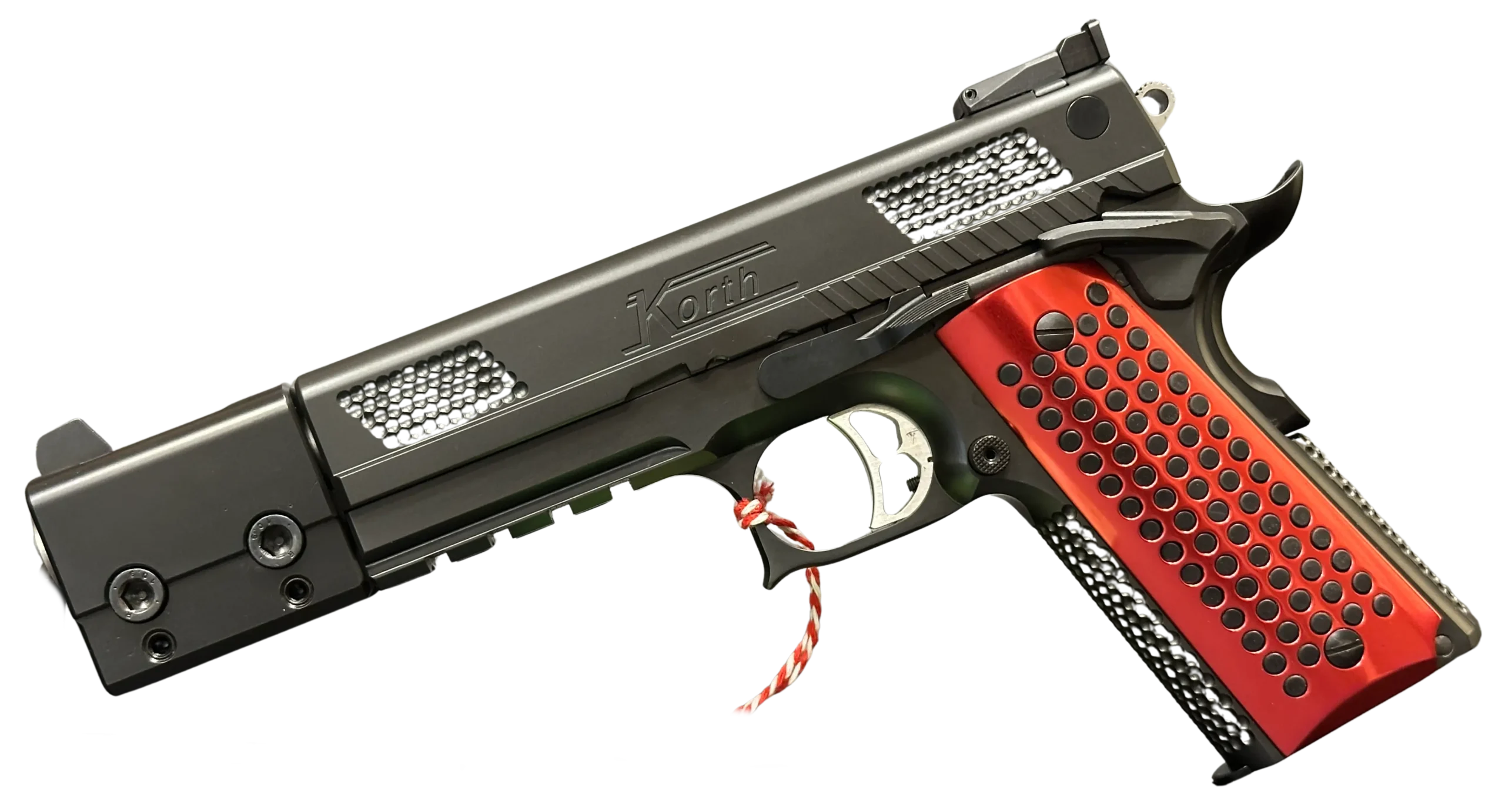 Korth PRS 6" | .45 ACP DLC Finish with Red Anodized Grips