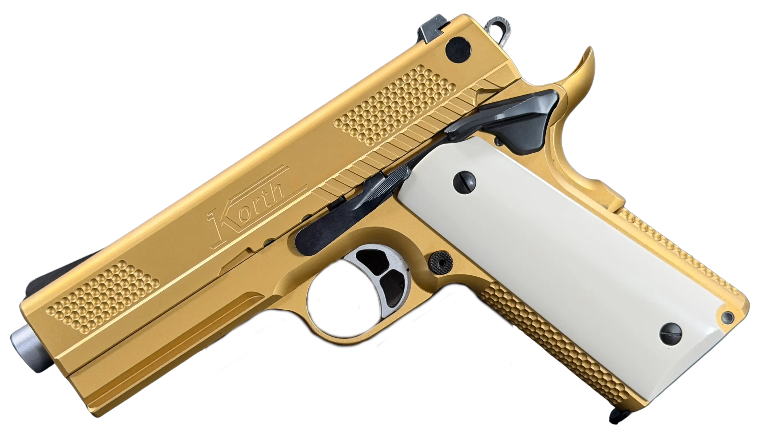 Korth PRS 4 Inch Gold .45 ACP | Gold DLC Precision Pistol